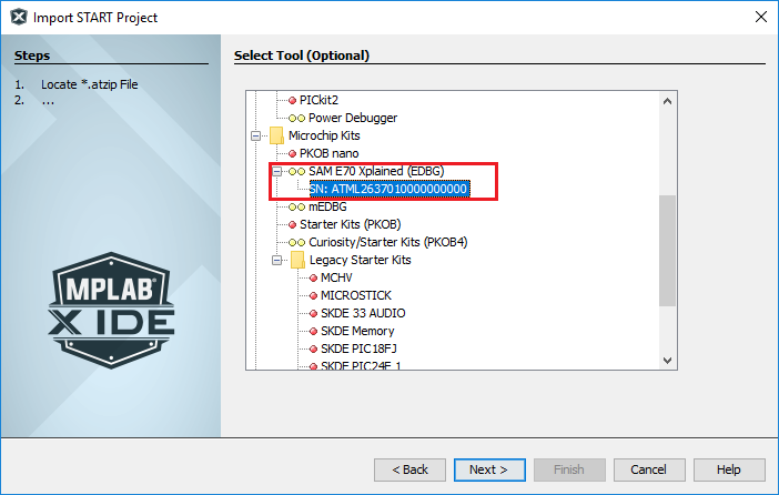 MPLAB: Importing Atmel START project to MPLAB X IDE
