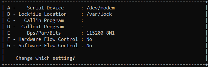 Minicom Setup for Linux PCs