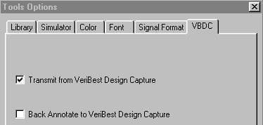 Cross-Probing Between VeriBest Design Capture and VHDL Simulator