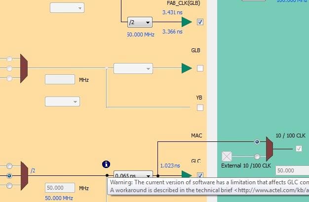 SmartFusion: GLC and FAB_CLK (FCLK/2 or FCLK/4) synchronization
