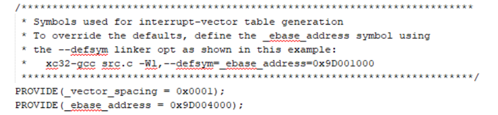 Remapping Interrupt Vector Table on PIC32M Devices