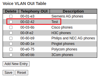Voice VLAN Configuration