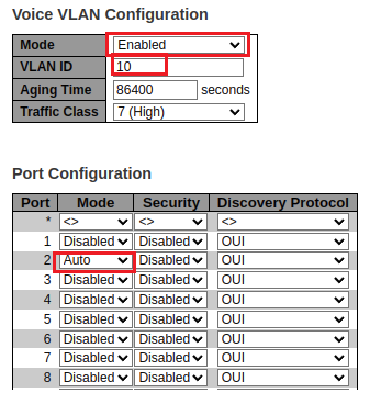 Voice VLAN Configuration