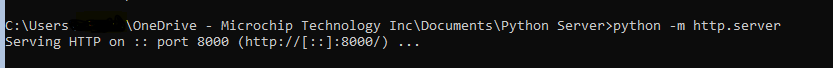 How to run a local web server using Python to update firmware OTA