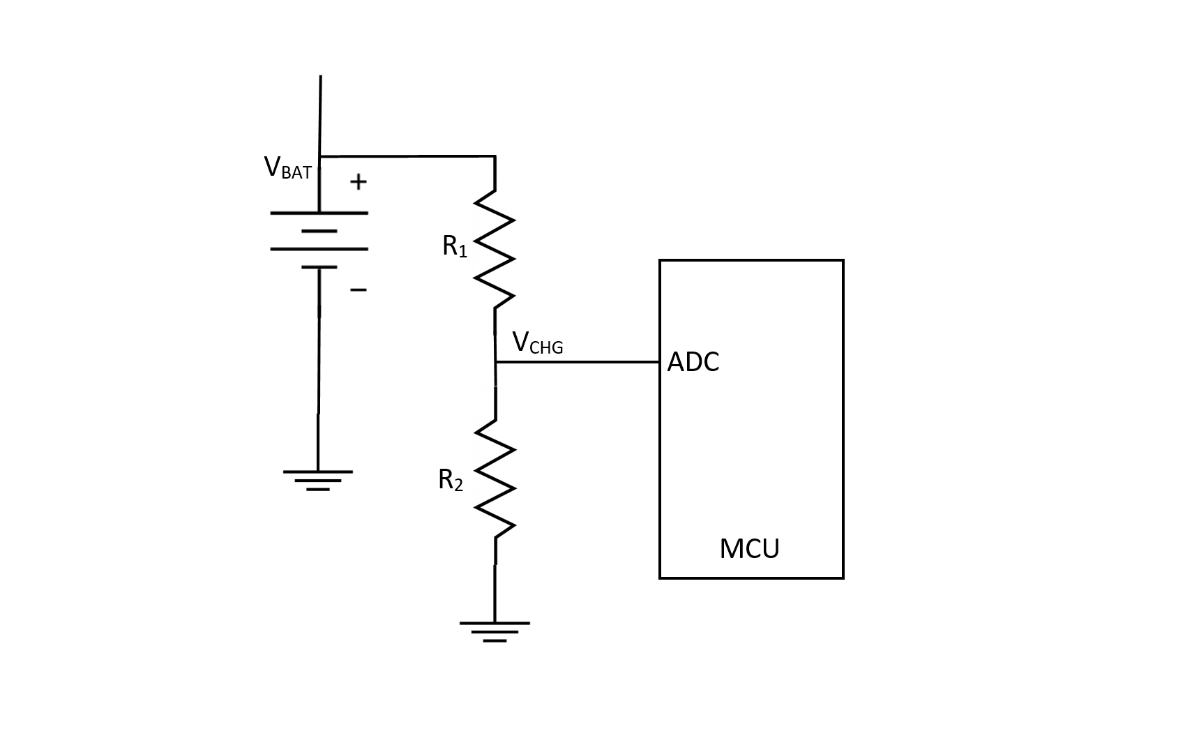Measuring battery voltage using a microcontroller