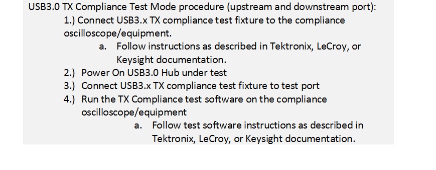 Entering USB3.1 TX Compliance Mode with a Linux Host