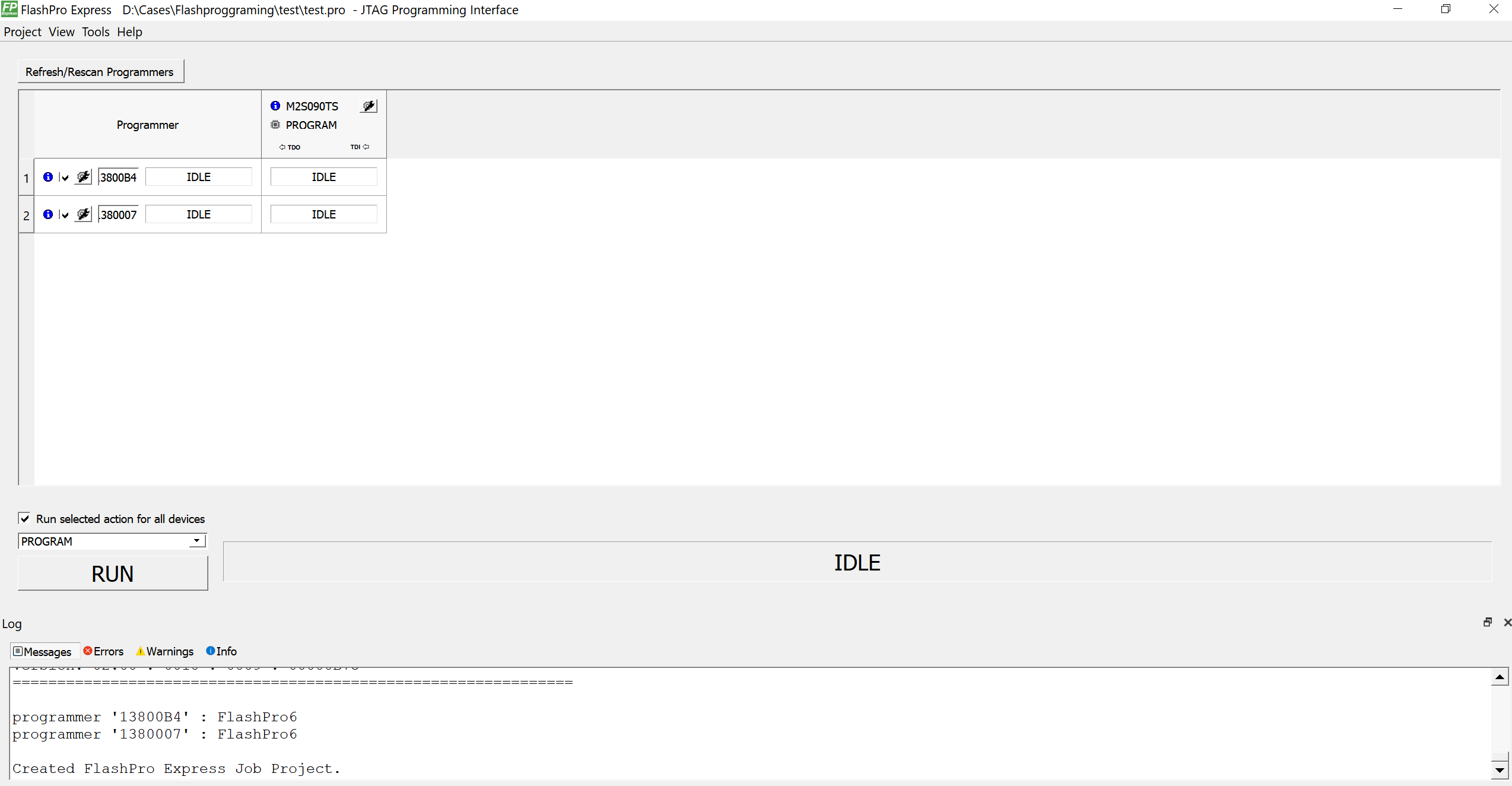 Is parallel programming possible using FlashPro6?