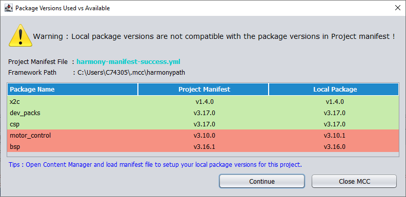 Load Manifest Feature in MCC v5.4.1