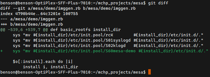 VSC6803 MESA - How to add additional script in itb image