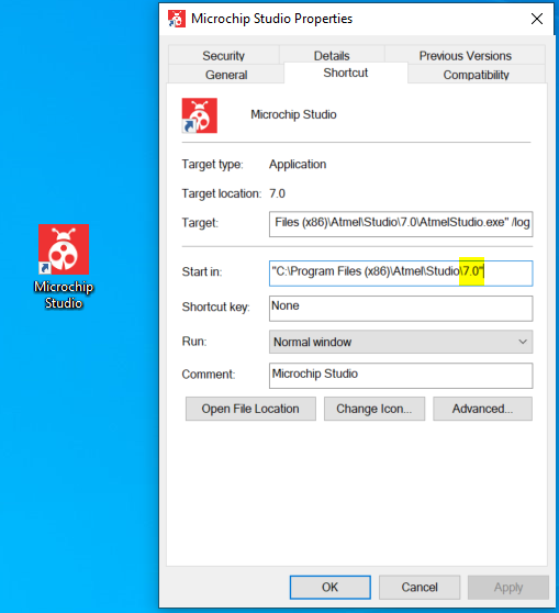 Where to find various log files for Microchip Studio 7?