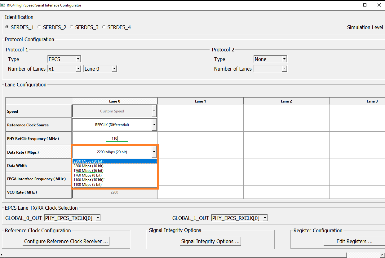 How to determine the appropriate Phy reference clock frequency for a ...