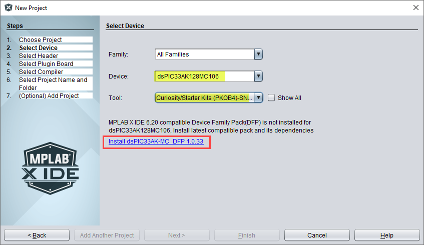 Programming and Debugging the dsPIC33A on MPLAB X IDE v6.20 and IPE v6.20