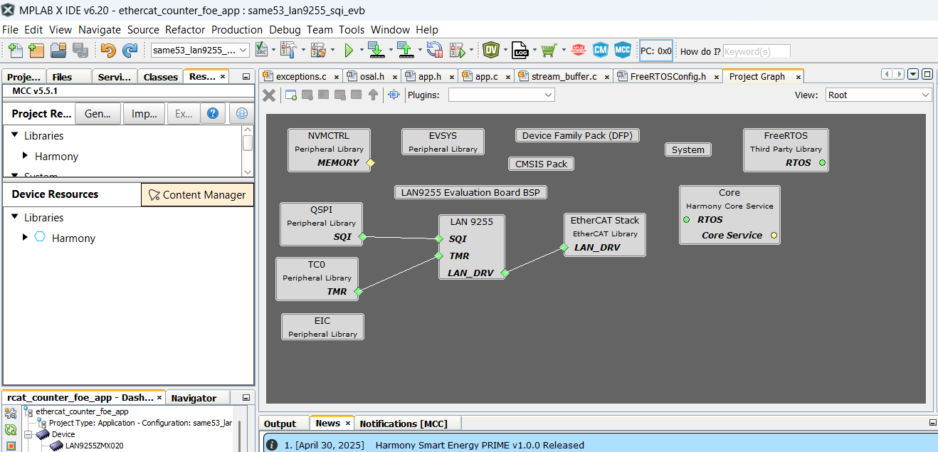 KB Resolve Compatible Issues to Open EtherCAT LAN9255 Harmony Project ...
