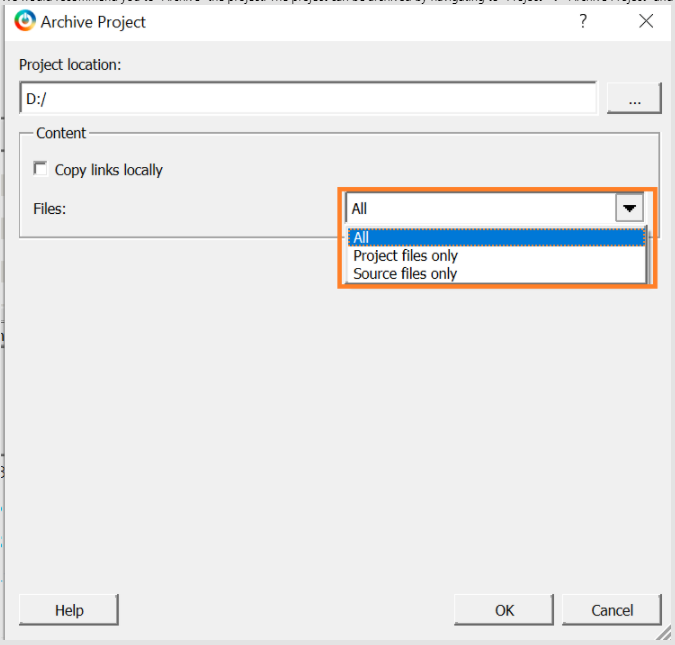 Version control on Libero Projects
